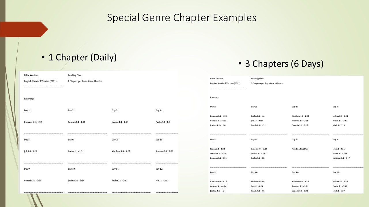 Free Custom Made Bible Reading Plans with Scriptures | World Bible Plans